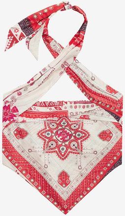 Isabel Marant Top Feyza - Femme - Rouge Et &Eacute;cru - Taille 42 - Marant &Eacute;toile