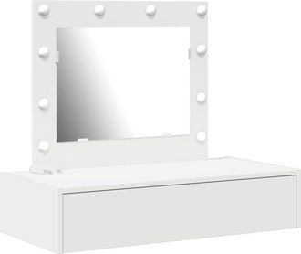 vidaXL Table de maquillage murale avec lumières led - Blanc Vidaxl