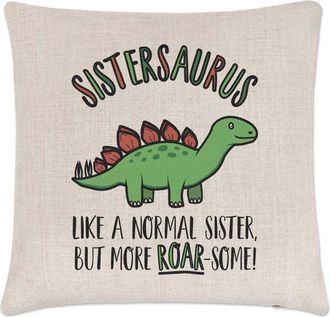 Gift Base Sistersaurus Dinosaurier Like A Normal Sister But More Roarsome Kissenbezug