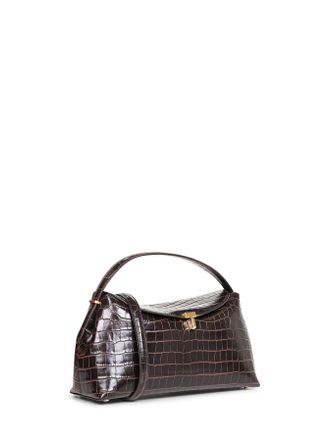 Toteme T-Lock Top Handle Bag - Brown