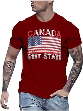 Generic T-shirts d&eacute;t&eacute; pour hommes tendance et d&eacute;contract&eacute;s pour la course &agrave; pied 2025, t-shirts amples pour sorties, t-shirts mignons pour hommes, Rouge, XXL