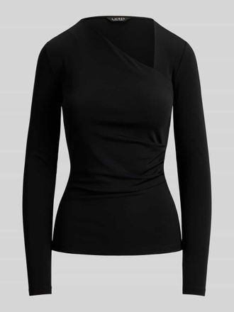 Lauren Ralph Lauren Slim Fit Langarmshirt mit asymmetrischem Ausschnitt