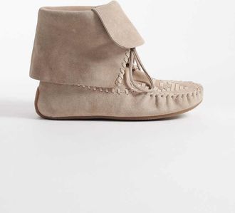 Bronx Savann-a - Stiefeletten zum Schn&uuml;ren aus Wildleder in Natur mit Fransen-Neutral