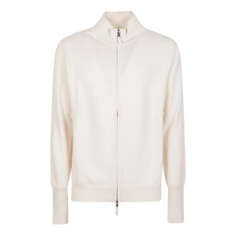 Ballantyne Schlichter Rei&szlig;verschluss-Strickjacke - - Knitwear - Herren - Wei&szlig; - L