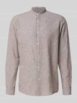 Mc Neal Regular Fit Freizeithemd aus Leinen-Baumwoll-Mix