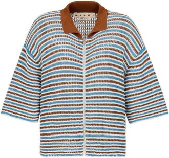 Marni Femme, Blouses et Chemises, Multicolore, Taille: 36 FR Cotton Knit Cardigan
