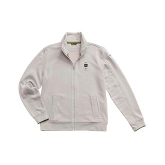 Blauer Homme, Vestes, Gris, Taille: XL Pull Zippé en Coton Gris Ville