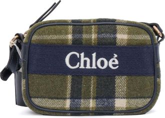Chlo&eacute; Femme, Sacs, Vert, Taille: ONE Size Sac bandouli&egrave;re &agrave; carreaux
