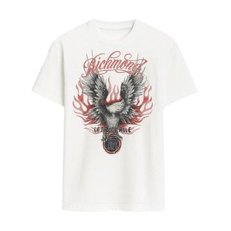 John Richmond Homme, Tops, Blanc, Taille: S T-shirt graphique