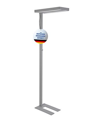 Maul LED-Standleuchte MAULjaval | Standleuchte dimmbar | Breite Arbeitsplatzleuchte fürs Büro und Konferenzräume | Energieeffiziente Stehleuchte mit 4000K 