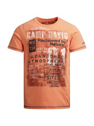 Camp David Rundhalsshirt aus Baumwolle