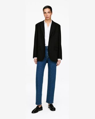 Arket JADE Cropped Slim Jeans -Blau