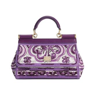 Dolce & Gabbana Femme, Sacs, Violet, Taille: ONE Size Sac &agrave; bandouli&egrave;re violet am&eacute;thyste avec rabat
