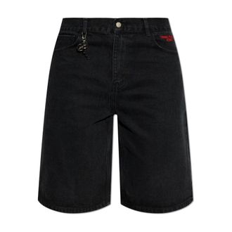 Carne Bollente Homme, Shorts, Noir, Taille: W24 Heart On, Hard On Bermuda
