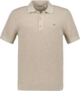 GANT Herren Polo-Shirt beige Baumwoll