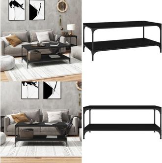 vidaXL Vidaxl - Couchtisch Schwarz 100x50x40 cm Holzwerkstoff - Industrieller Couchtisch - Schwarzer Couchtisch - Wohnzimmerstil - Holzwerkstoff Couchtisch