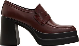 8 by YOOX LEATHER SQUARE TOE PENNY LOAFER