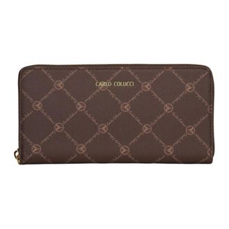Carlo Colucci unisex, Accessoires, Brun, Taille: ONE Size Wallet with Logo Print