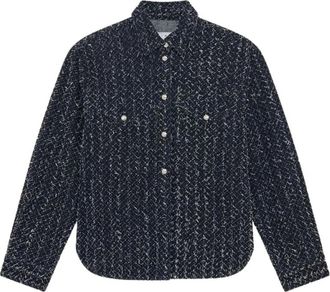 Iro Iro, Femme, Blouses et Chemises, Bleu, Taille: 36 FR Velini Veste Chemise en Jean