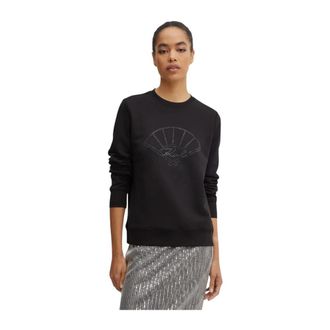 Karl Lagerfeld Fan Strass Sweatshirt - - Sweatshirts & Hoodies - Damen - Schwarzk - S