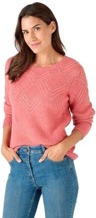 Damart Pull Maille Fantaisie Thermique Thermolactyl Femme Rose Taille 42/44