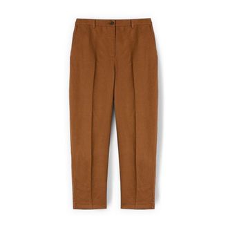 Motivi Regular Fit Leinenmischung Hose - - Trousers - Damen - Braun - 2XS