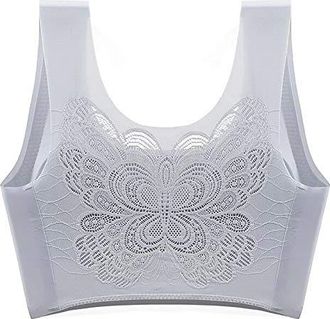 Generic 2026 Soutiens-gorge pour femmes Soutien-gorge Plus Out Hollow Femmes Stretch Taille Sous-v&ecirc;tements Sport Yoga, gris, Taille unique