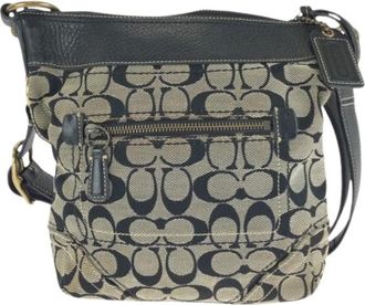 Coach Sac bandouli&egrave;re en toile enduite et cuir Pre-owned - Femme - Pre-owned - Beige - Taille: ONE Size