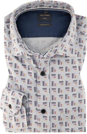 Olymp Herren Hemd blau gemustert