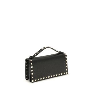 Valentino Garavani Womens Black Calf Leather Bos Taurus Wallet