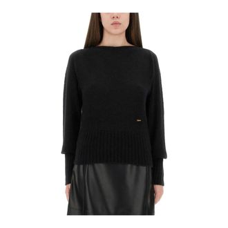 Tom Ford Gerippter Saum Kaschmir-Mischpullover - - Knitwear - Damen - Schwarzk - S
