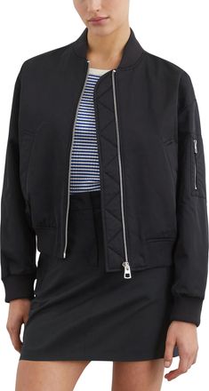 Marc O'Polo Damen Blouson gefüttert wasserabweisend, Blau (Shiny Blue), 34