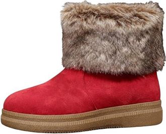Generic Bottes dhiver pour femme - Bottes de neige pelucheuses pour femme - Courtes en cuir synth&eacute;tique - Doublure en fourrure chaude - Imperm&eacute;ables - Chaussu