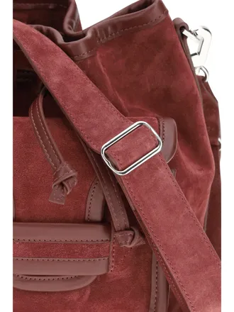 Pierre Hardy Womens Bucket Bag Alpha Carmine Burgundy Calf Leather