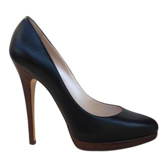 Casadei black leather pumps Size 36.5