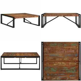 vidaXL Vidaxl - Table basse multicolore 100x100x35 cm bois r&eacute;cup&eacute;ration massif