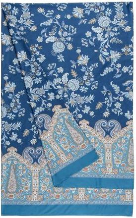 Bassetti Indian Roses Foulard aus 100% Baumwolle in der Farbe Blau B2, Maße: 180x270 cm - 9333343