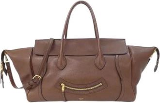 Celine Sac Seau en cuir dagneau Pre-owned - Femme - Pre-owned - Brun - Taille: ONE Size