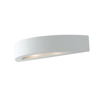 Luce-Ambiente-Design Cortina wall lamp in Paintable White Plaster with Double Diffuser 42 Cm