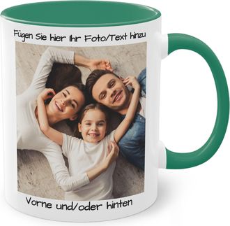 Generic Individuelle Tasse mit Bild oder Text Ihrer Uploads, personalisierte Tasse, mikrowellen- und spülmaschinenfest, Keramikbecher, 325 ml