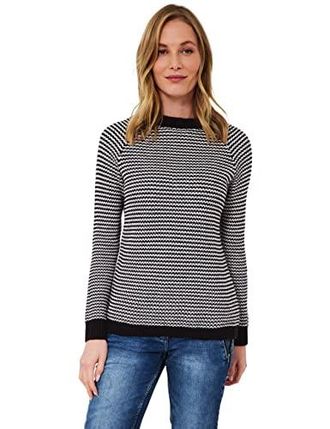 Cecil B302167 Pull en Tricot, Noir, XL Femme