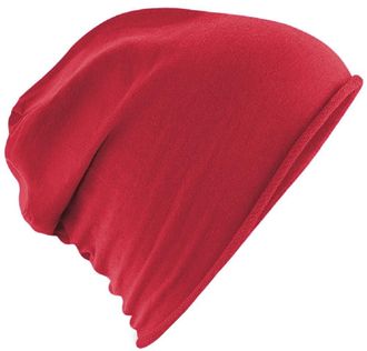 Beechfield Unisex Jersey Beanie Rot, rot, Einheitsgr&ouml;&szlig;e