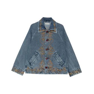 Bode Bestickte Jeansjacke - - Jackets - Herren - Blau - M
