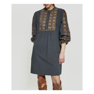 Antik Batik Robe Joana Cr&ecirc;pe de Coton Antik Batik