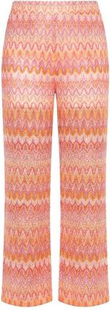 Angel Of Style Schlupfhose Strickhose weites gerades Bein Zackenmuster