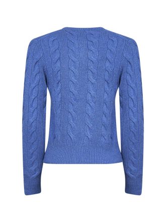 Polo Ralph Lauren Womens Cardigan Julianna Blue Wool And Cashmere Cardigans Sweater