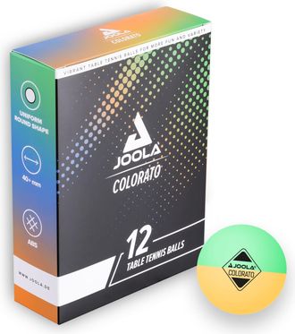 Joola Joola 42150 Tischtennis Ballset Colorato mit 12 Bunten B&auml;llen Tischtennisb&auml;lle
