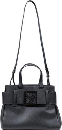 A|X Armani Exchange Femme, Sacs, Noir, Taille: ONE Size Sac fourre-tout structur&eacute; avec d&eacute;tail de boucle
