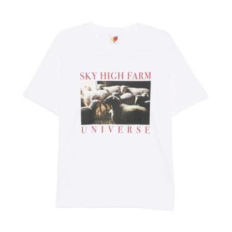 Sky High Farm SKY High Farm, Homme, Tops, Blanc, Taille: XL Sheep T-shirt Knit