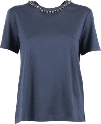 Max Mara Femme, Tops, Bleu, Taille: 44 FR T-shirt Bingo